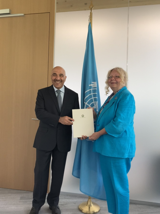 New Permanent Observer Of League Of Arab States Presents Letter Of